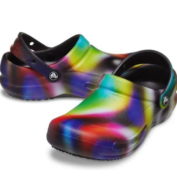 CROCS | Shoes | New Crocs Mens Bistro Graphic Clog Work Slip Resistant ...